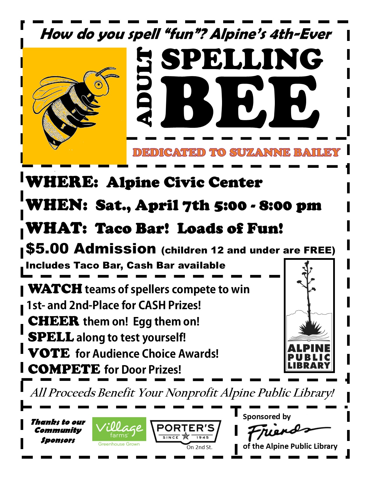 Alpine s 4th Ever Adult Spelling Bee Alpine Public Library alpine-s-4th-ever-adult-spelling-bee-alpine-public-library