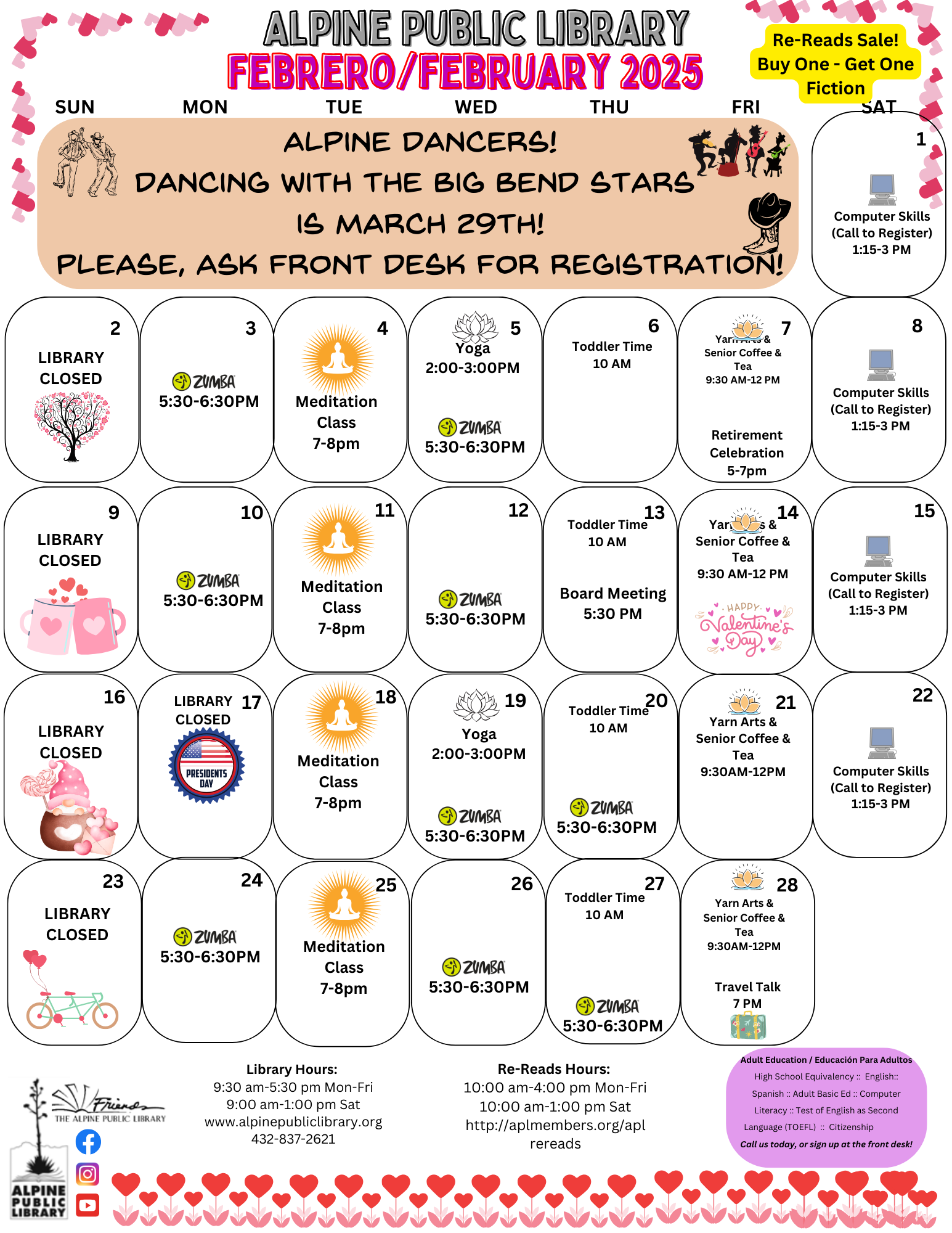 Calendar : Alpine Public Library