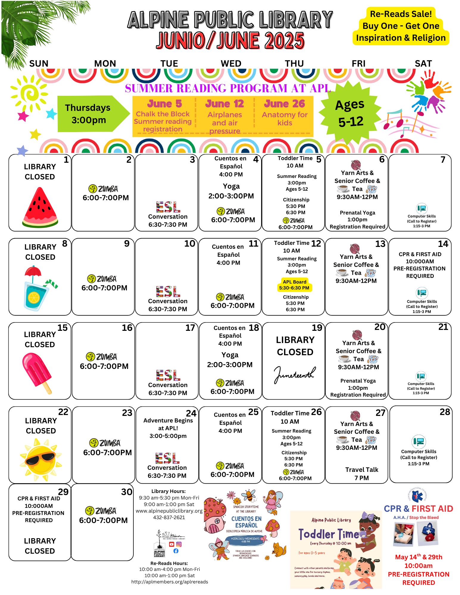 Calendar : Alpine Public Library